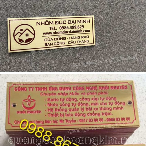 TEM ĐỒNG KIM LOẠI BỀN ĐẸP, IN SẮC NÉT THEO YÊU CẦU