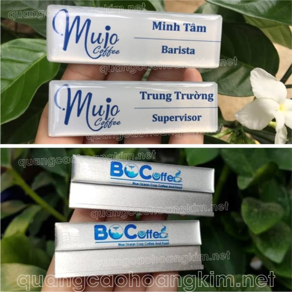 BẢNG TÊN CÀI ÁO QUÁN CAFE, TRÀ SỮA ĐẸP, ẤN TƯỢNG